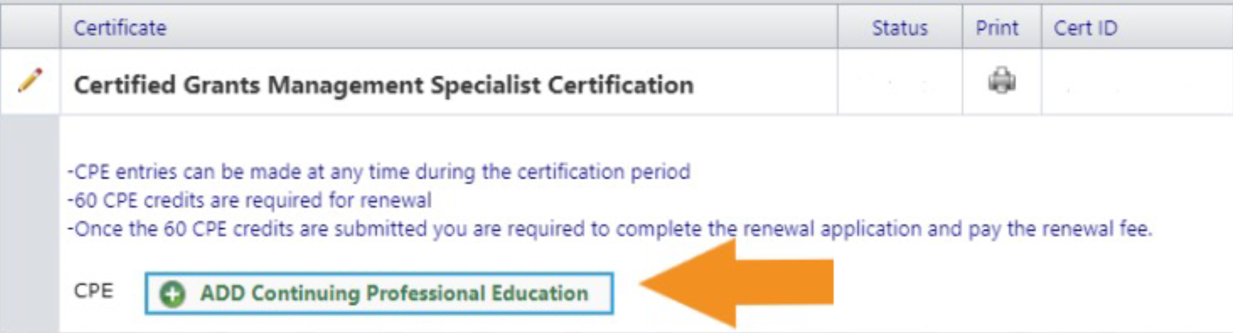 CGMS Renewal Application Process